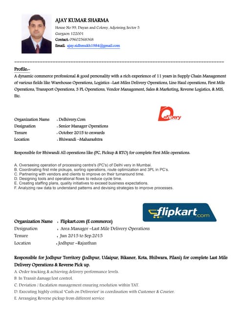 prakash photo flipkart resume (1) (1) | DOCX