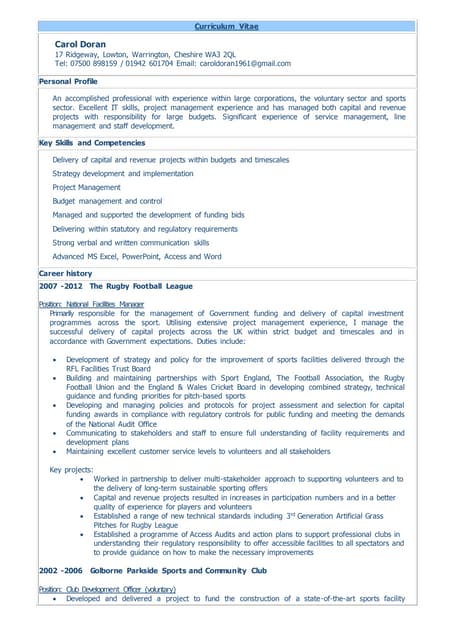 Anna Stanton CV (verdana) | PDF