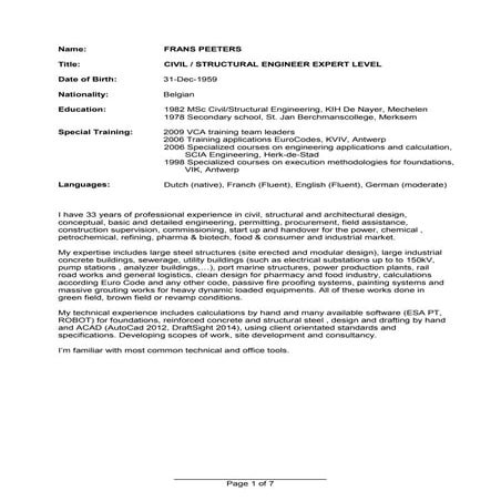 CV Richard Furuhovde | PDF