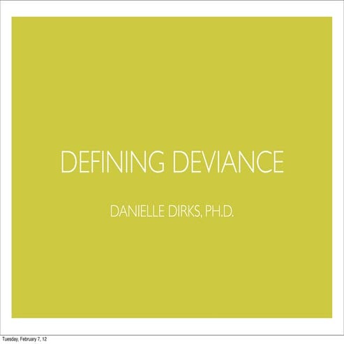 Defining Deviance | PDF