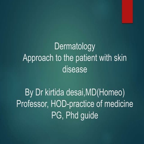 Dermatology lecture notes | PPTX