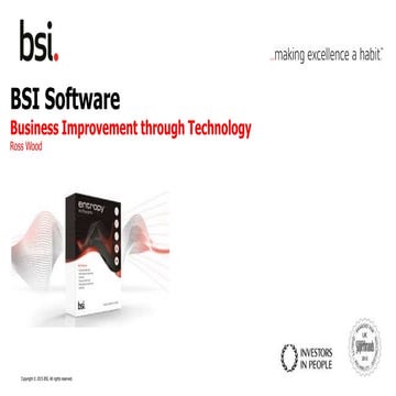 BSI Software - Client Presentation 2015 | PPTX