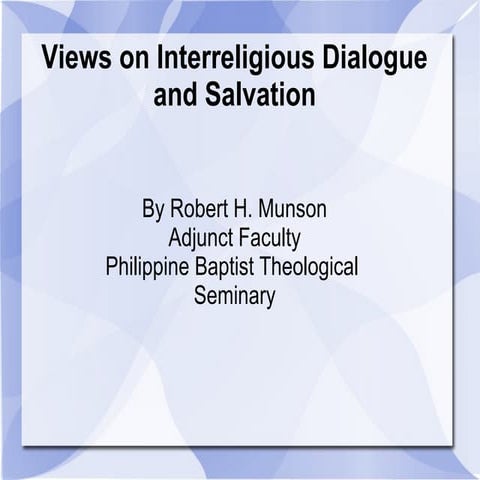 Views on Interreligious Dialogue and Salvation | ODP