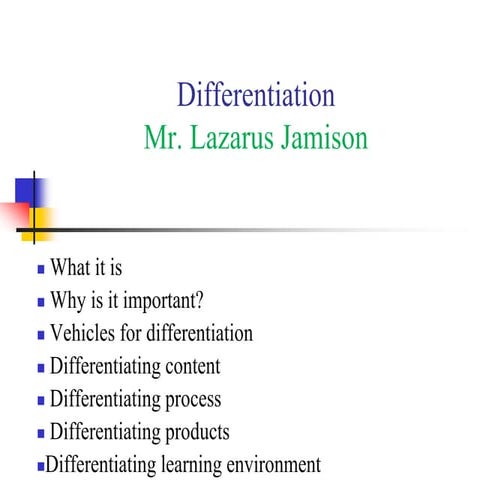 1 differentiation 2 | PPT