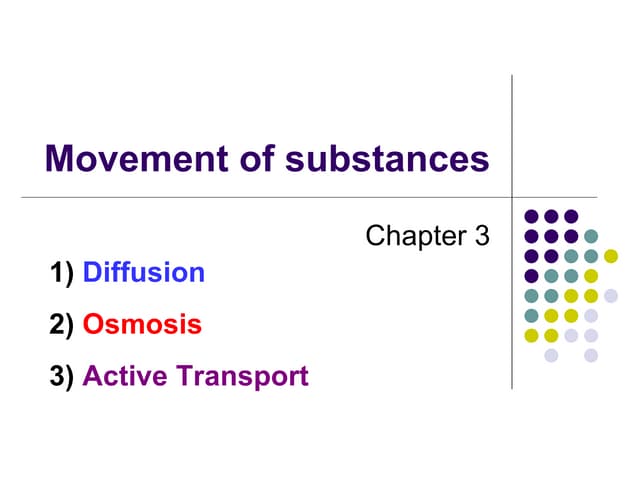 Diffusion and osmosis | PPTX