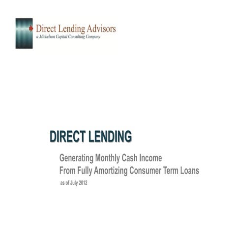1. Direct Lending Fund General Fund Presentation V2 | PDF