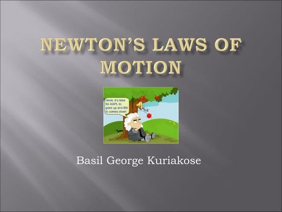 Newton's 3 laws of Motion | PPT