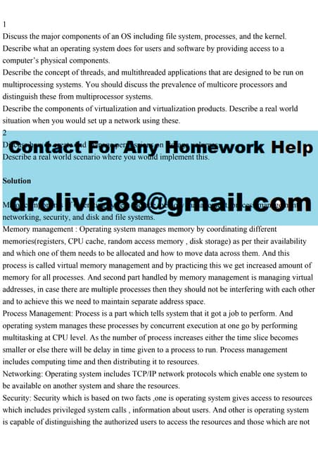 The textbook content for Understanding Operating Systems is organize ...