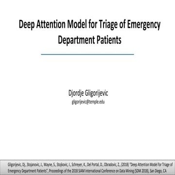 Deep Attention Model for Triage of Emergency Department Patients ...