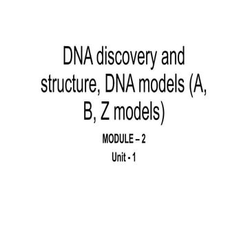 1) DNA Discovery and Structure presentation | PPTX