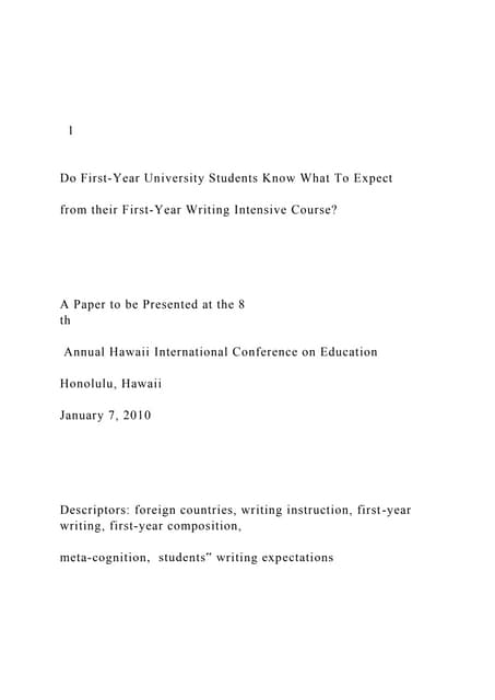 1 Do First Year University Students Know What To Expe docx 1-do-first-year-university-students-know-what-to-expe-docx