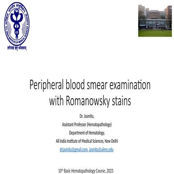 1_Dr Jasmita Das Peripheral blood smear examination with Romanowsky ...