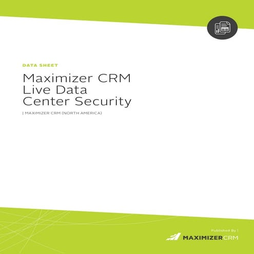 Maximizer CRM Live Data Center Security | PDF