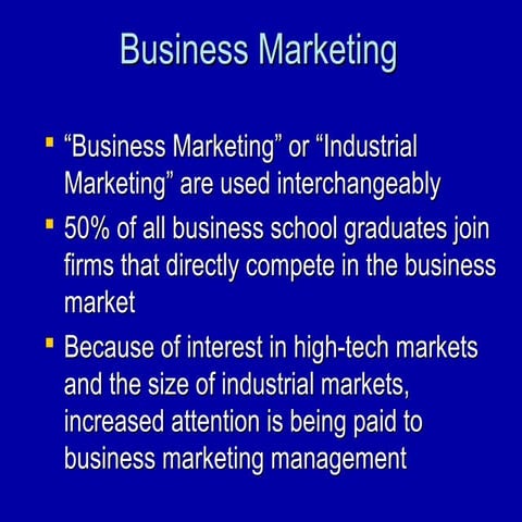 Business Marketing - 1E | PPT