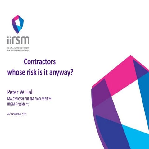 BIFM Presentation 261115 (2) | PPT