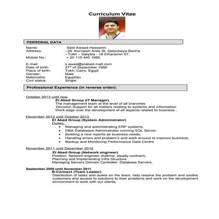 Saeed Awad CV | DOC