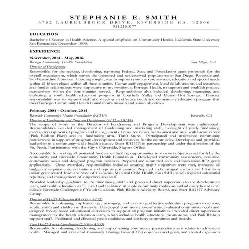 Stephanie Smith Resume 5-2016 | DOCX