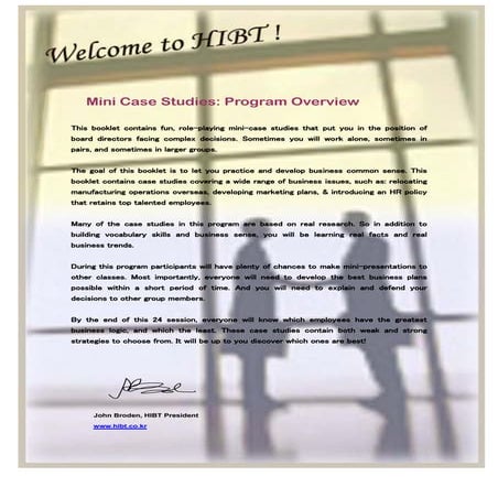 Mini Case Studies | PDF | Business | Business and Finance