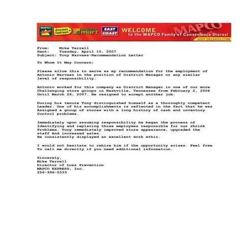 Mike_Terrell_Recommensation | DOC