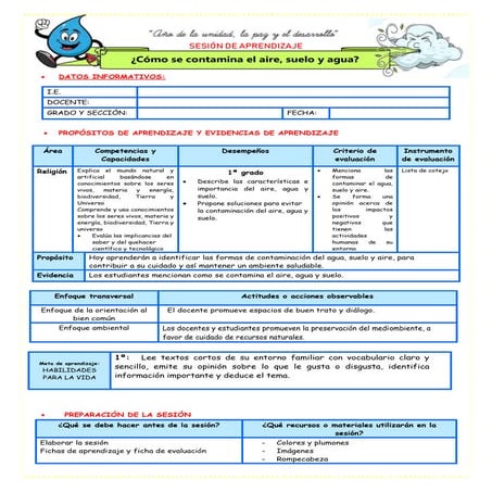 Contaminacion Del Agua Para Niños Fichas De Trabajo