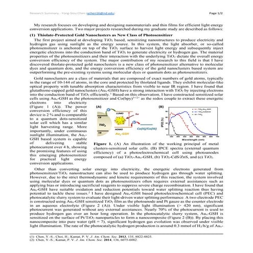 Research Summary | PDF | Chemistry | Science