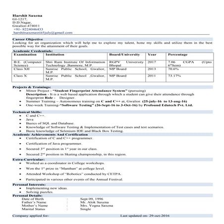 rich cv_all | DOC | Programming Languages | Computing