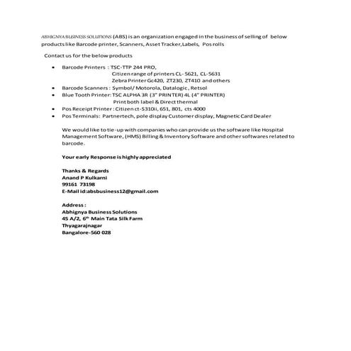 ABHIGNYA BUSINESS SOLUTIONS | PDF