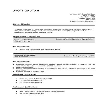 jyoti cv | DOC