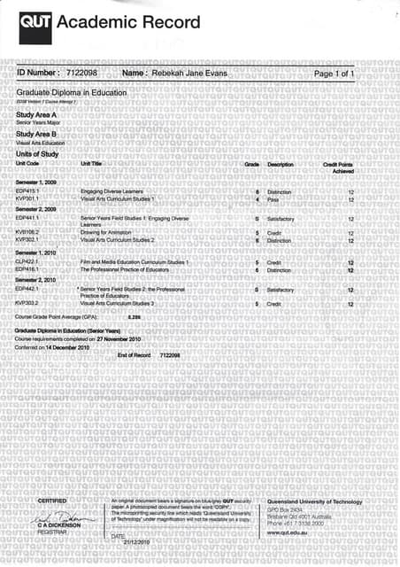 Academic Transcript-23 Dec 2013 | PDF