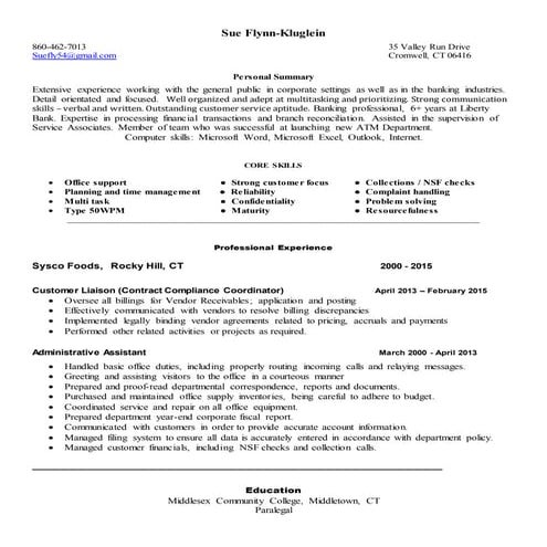 Myriam resume updated bank | DOC