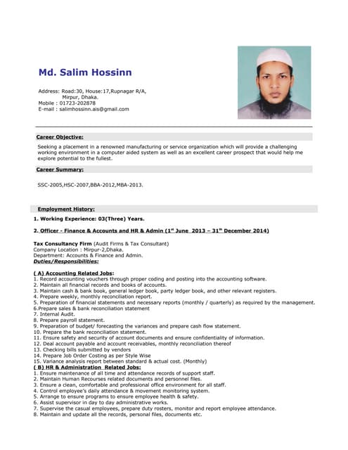 Firoz Alom CV(Officer) | PDF