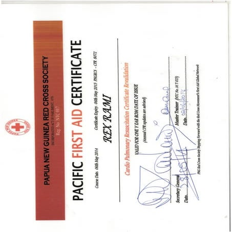 FIRST AID CERTIFICATE REVALIDATION | PDF