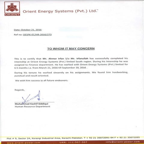 Experience Letter | PDF