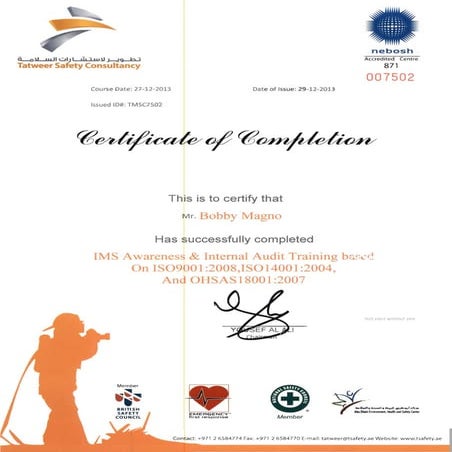 CERTIFICATE IMS | PDF