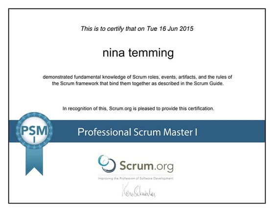 MDefilippis PSM I Certificate | PPT