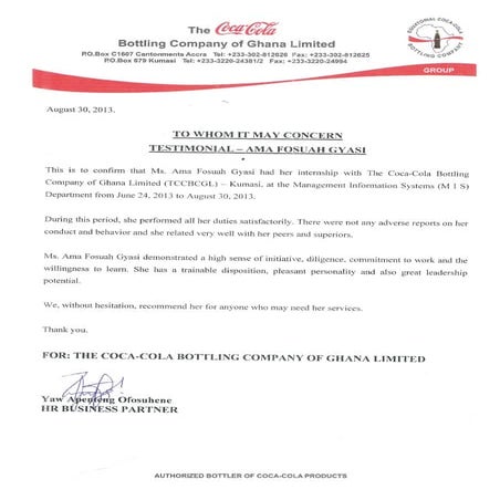 coca cola cert | PDF