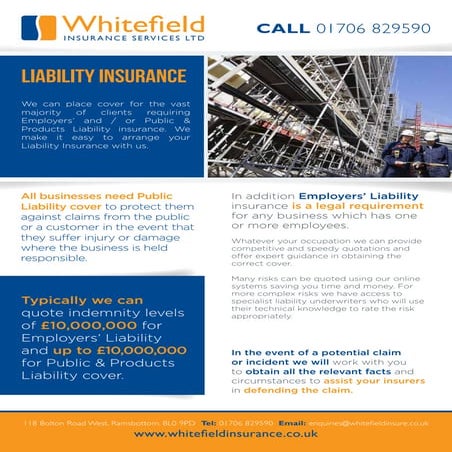 Liability Insurance Leaflet | PDF