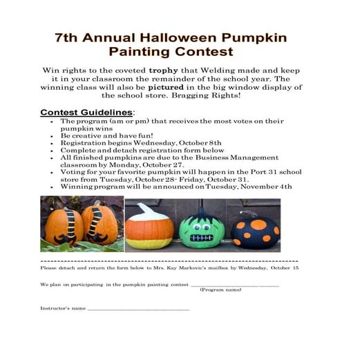 7th Annual Halloween Pumpkin Painting Contest | DOCX