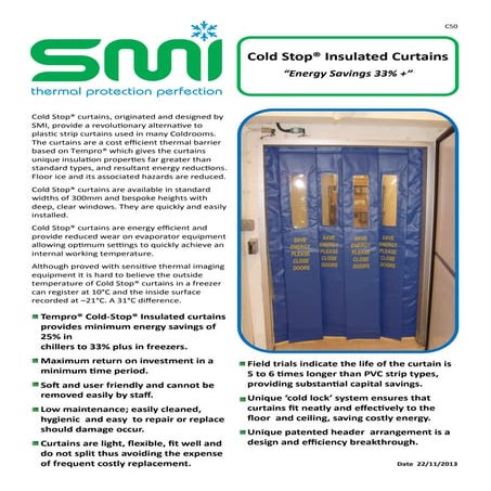 Tempro® Cold-Stop® Insulated Curtains™ | PDF