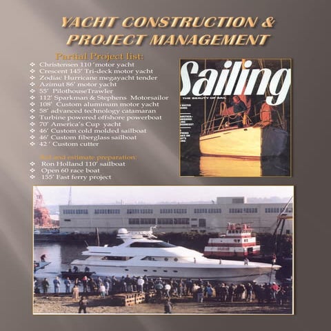 YACHT CONSTRUCTION PROJECT PORTFOLIO | PDF