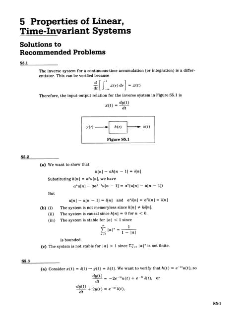 Signals and systems: part i solutions | PDF | Physics | Science