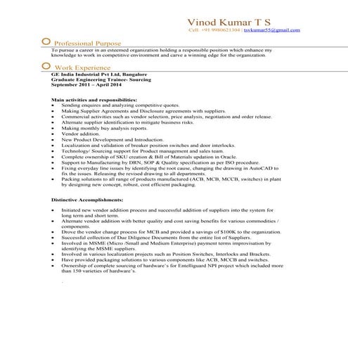 Vinod Kumar CV | DOC