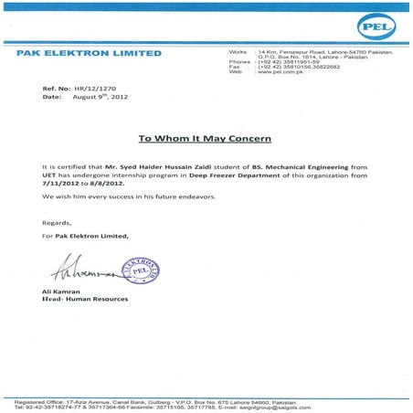 PEL Certificate | PDF