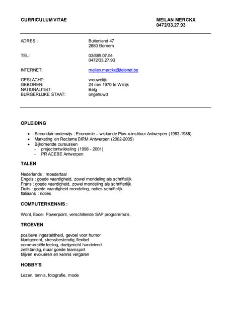 Cv Arno Salmon | PDF