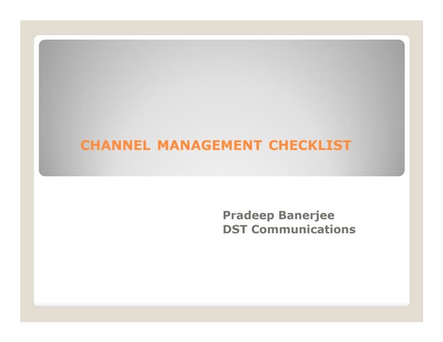 The Ultimate Blueprint to Channel Partner Engagement | PPTX