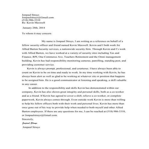 Tom Ross Character Letter Reference | PDF