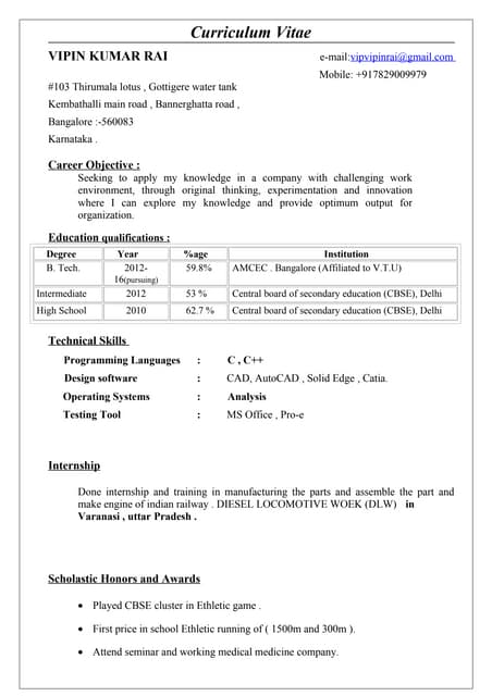 Shivam new cv | DOCX