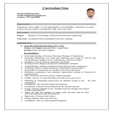 curriculum vite | DOCX