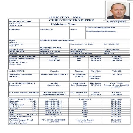 Zeljko Mikulicic CV Yachts | DOCX