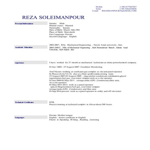 reza soleimanpour resume | DOCX